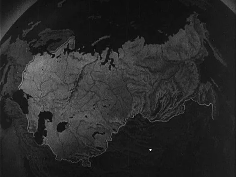 An animated map shows the geography and ... | Stock Video | Pond5