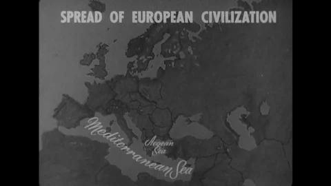 An animated map shows the spread of Euro... | Stock Video | Pond5
