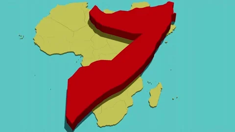 Animated Map of Somalia (Africa)(الص ... | Stock Video | Pond5