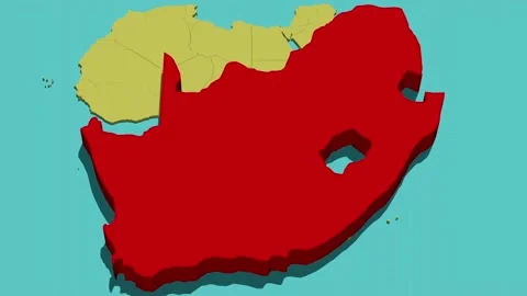 Animated Map of South Africa (Africa) | Stock Video | Pond5