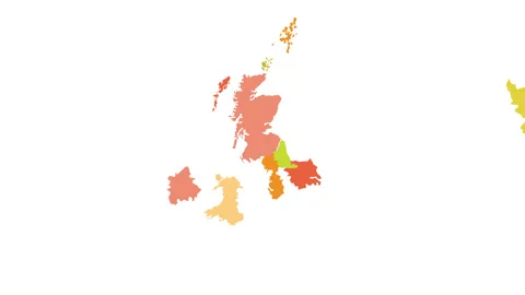 Animated map of United Kingdom showing a... | Stock Video | Pond5