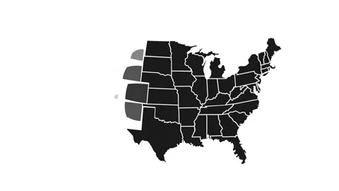 Animated map of United state of America ... | Stock Video | Pond5