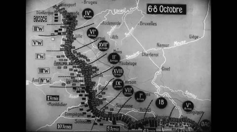 Animated map of war against Germany | Stock Video | Pond5