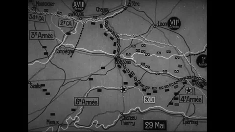 Animated maps shows Allied troops take t... | Stock Video | Pond5
