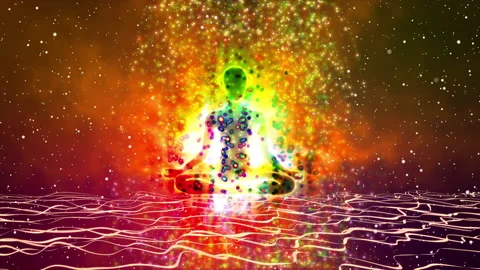 Animated Meditation people with energy p... | Stock Video | Pond5