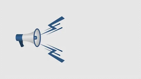 animated megaphone with line wave | Stock Video | Pond5