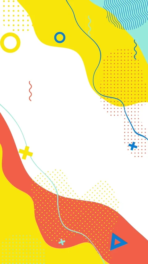 Animated Memphis Style Liquid Background | Stock Video | Pond5