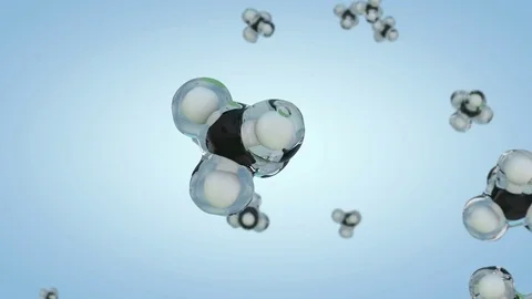 Animated Methane Molecule background. 3D... | Stock Video | Pond5