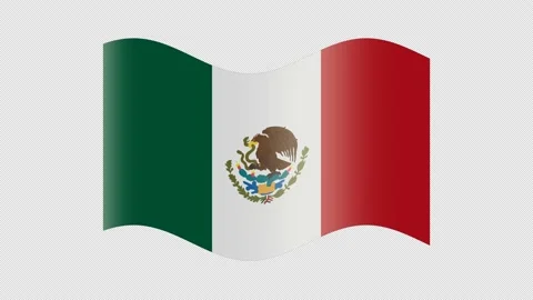 Animated mexico flag. Mexican flag icon.... | Stock Video | Pond5