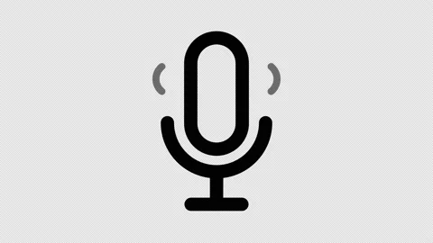 Animated microphone icon. | Stock Video | Pond5