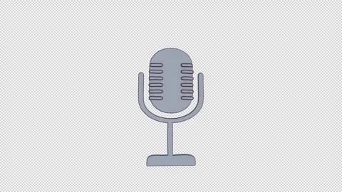 Animated Microphone on Transparent Backg... | Stock Video | Pond5