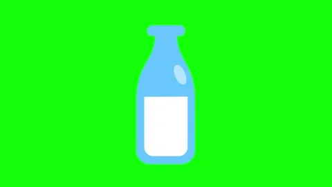Animated milk bottle icon. Animation, pi... | Stock Video | Pond5