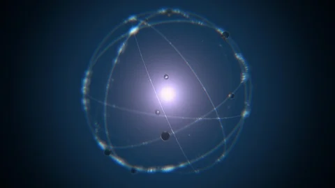 animated model of atomic nucleus and ele... | Stock Video | Pond5
