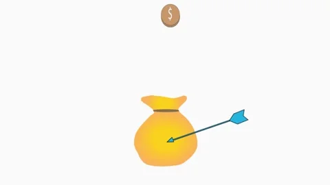 Animated money bag icon representing sav... | Stock Video | Pond5