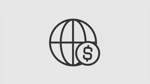 Animated money transfer linear icon | Stock Video | Pond5