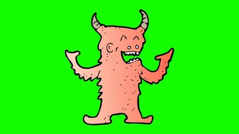 animated monster character . green scree... | Stock Video | Pond5