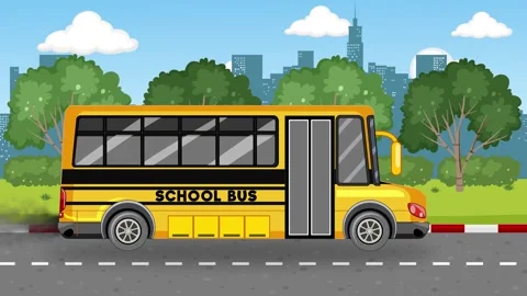 School Bus Animated Stock Videos – Royalty-Free HD & 4K Videos