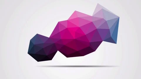Animated motion graphics 3D abstract pol... | Stock Video | Pond5