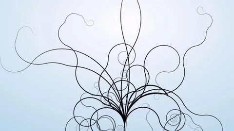 Animated motion graphics pen drawing flo... | Stock Video | Pond5