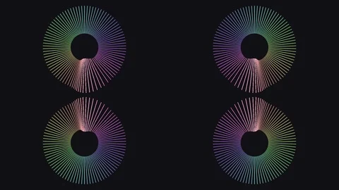 Animated motion graphics rotating radial... | Stock Video | Pond5