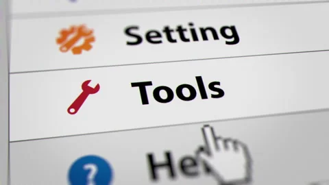 Animated Mouse Cursor Clicking Tools Tab... | Stock Video | Pond5