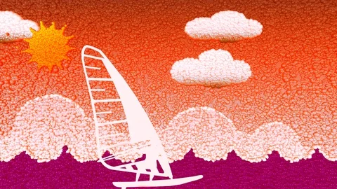 Animated movie of the sea theme in 3D sp... | Stock Video | Pond5