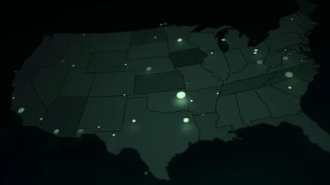 Animated moving map with close-ups | Stock Video | Pond5