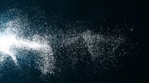 Animated Moving white particles with blu... | Stock Video | Pond5