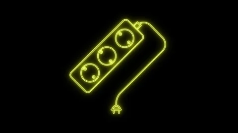Animated multiplug icon on a black backg... | Stock Video | Pond5