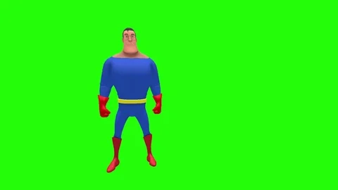 Animated muscleman character backhand di... | Stock Video | Pond5