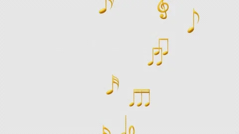 animated music notes flying to the top w... | Stock Video | Pond5