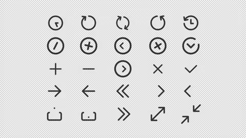 Animated navigation linear ui icons | Stock Video | Pond5