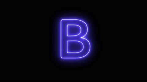 Animated Neon Flickering Font Letter B | Stock Video | Pond5