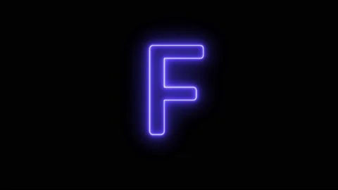 Animated Neon Flickering Font Letter F | Stock Video | Pond5