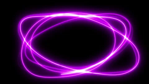 Animated neon glowing circle frame. Colo... | Stock Video | Pond5