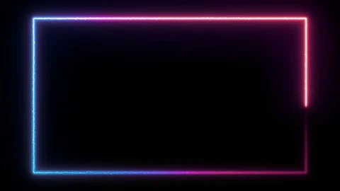 Animated neon glowing frame background. ... | Stock Video | Pond5