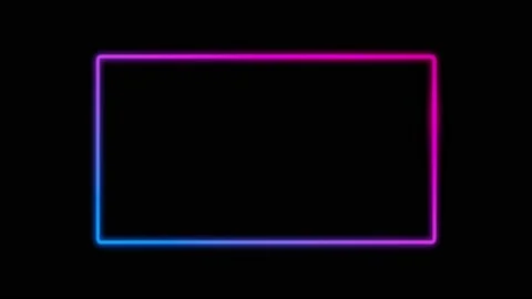 Animated neon glowing frame background. ... | Stock Video | Pond5