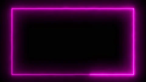 Animated neon glowing frame border backg... | Stock Video | Pond5