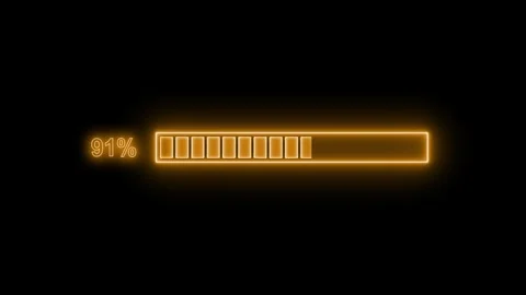 Animated Neon Loading Bar with Glowing E... | Stock Video | Pond5