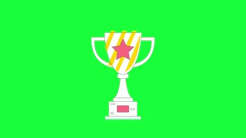 Animated Neon Trophy icon background ani... | Stock Video | Pond5