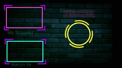 Animated Neon Youtube End Screen versi 2... | Stock Video | Pond5