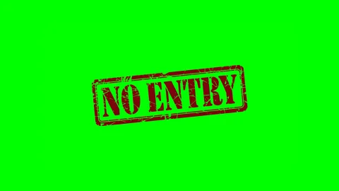 Animated "NO ENTRY" rubber stamp seal gr... | Stock Video | Pond5