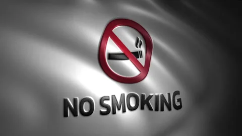 Animated "No Smoking" Flag with Symbol | Stock Video | Pond5