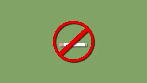 Animated no smoking sign with a red proh... | Stock Video | Pond5