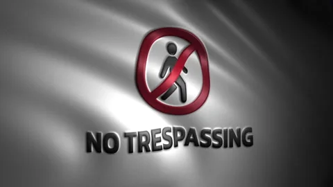 Animated "No Trespassing" Flag with Symb... | Stock Video | Pond5