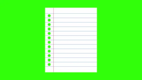 This animated notebook sheet | Stock Video | Pond5