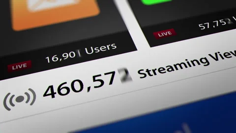 Animated Number of Streaming Views | Stock Video | Pond5
