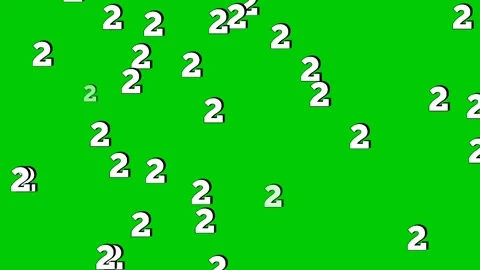 Animated numbers 1 two falling verticall... | Stock Video | Pond5