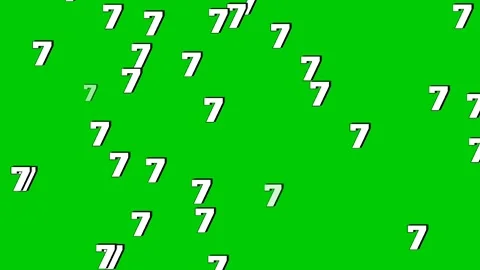 Animated numbers 7 falling vertically li... | Stock Video | Pond5