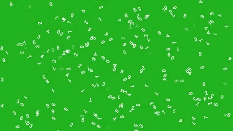 Animated Numbers dancing backdrop on gre... | Stock Video | Pond5